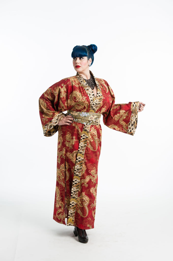"Red Dragon" Long Kimono – House of the Broken Dragon